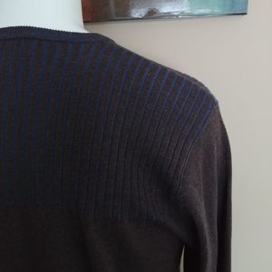 Pronto Uomo | Sweaters | Pronto Uomo Blue Ribbed Sweater Long Sleeve ...
